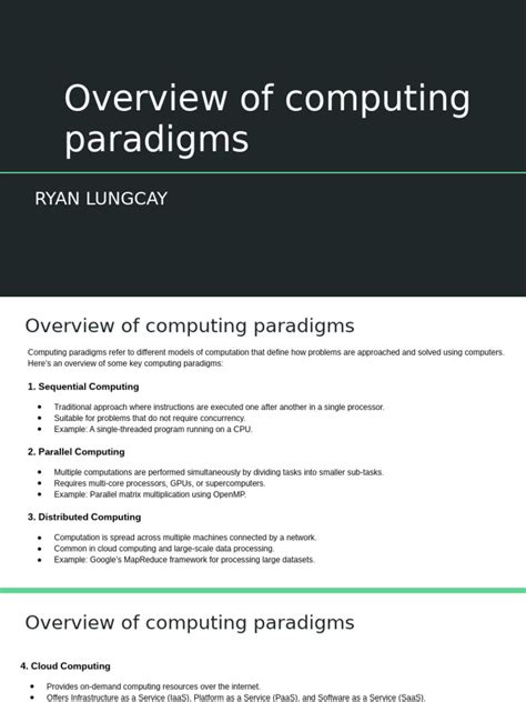 1 Overview Of Computing Paradigms 1 Pdf