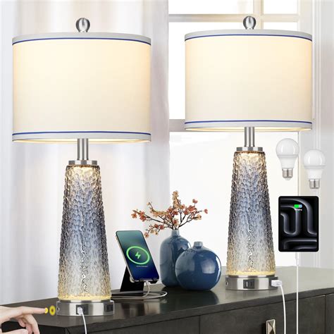 Glass Table Lamps For Living Room 26 Coastal Table Lamps With Usb A C