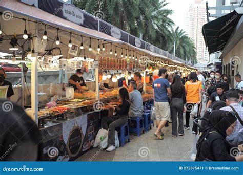 Bangkok Thailand Marcha 5 2023 Lleno De Turistas Caminan Y Compran La