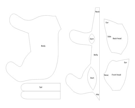 Cat Template For Sewing