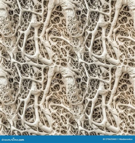 White Bone Sponge Anatomy Structure Ai Generative Illustration Stock