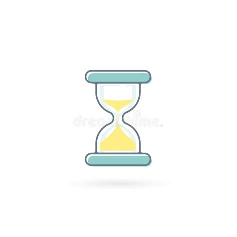 Sandclock Icon Sandglass Vector Isolated Color Flat Illustration Stock