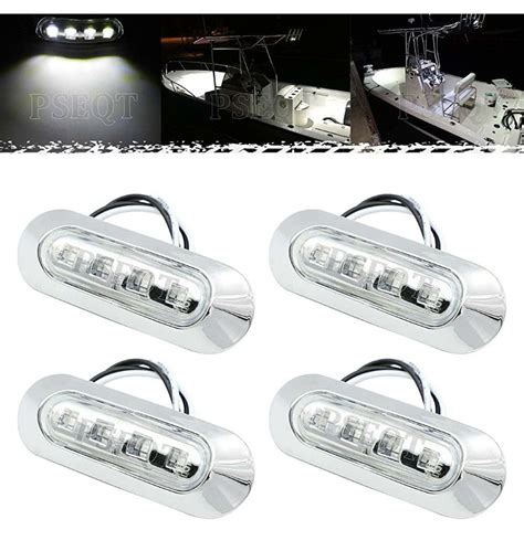 Pseqt 97cm38인치 방수 보트 해양 Led 조명 커티시 내부 데크 조명 네비게이션 트랜섬 스턴 티몬