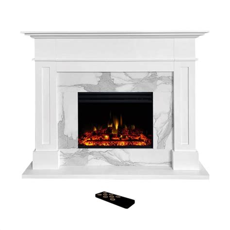 Cambridge 535 In W White Marble Free Standing Led Flat Wall With
