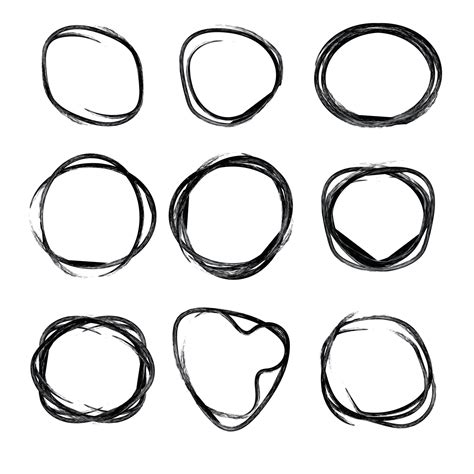 Watercolor Circle Frame Hand Drawn Round Line Border Vector Hand