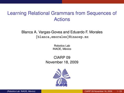 Learning Relational Grammars From Sequences Of Actions Pdf