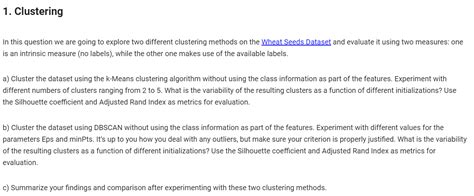 Solved Clustering In This Question We Are Going To Chegg