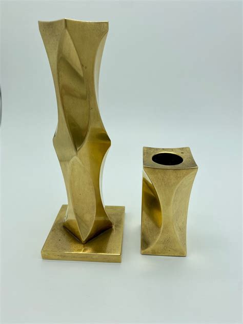Rare Vintage Lars Akesson Vallonmassing Swedish Brass Candleholders Etsy