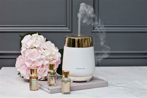 Luna Perfume Mist Diffuser White And Gold Abbeygate Lighting