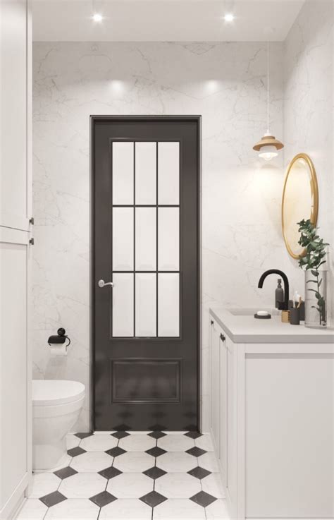 Интерьер ванной в современном стиле проекта «Однокомнатная квартира 40 м2 в ЖК Лучи для