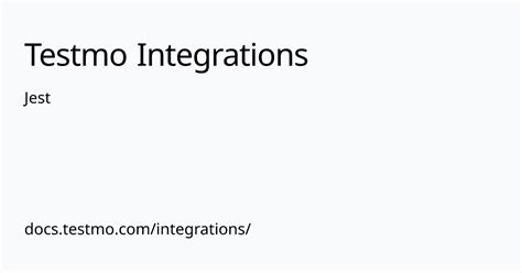 Jest Testmo Integrations