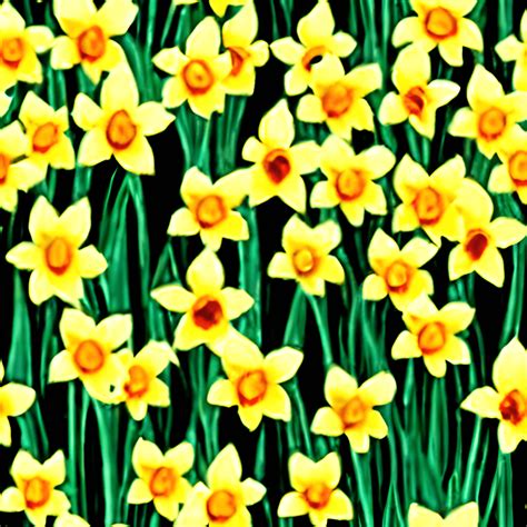 Daffodil Pattern Graphic · Creative Fabrica
