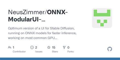 GitHub NeusZimmer ONNX ModularUI StableDiffusion Optimum Version Of