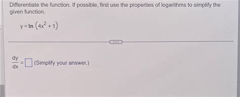 Solved Differentiate The Function If Possible First Use Chegg