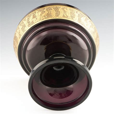 Moser Glass Amethyst Footed Bowl C1920