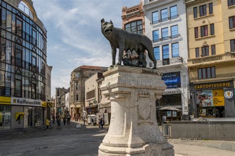 Bucharest Romania Bronze Sculpture Replica Of Capitoline Wolf Lupa