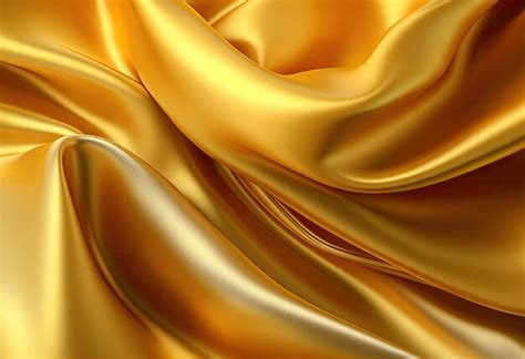 Premium Photo Opulent Glowing Gold Wave Pattern On Satin Textured