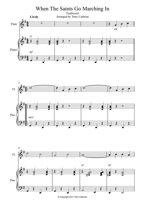 When The Saints Go Marching In By Terry Cathrine Flute Solo Digital