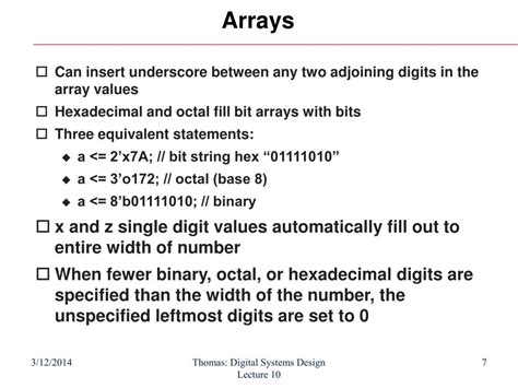 Ppt 332437 Lecture 10 Verilog Language Details Powerpoint