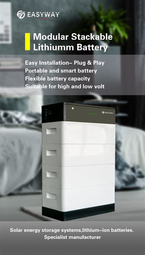 5kwh 10kwh 15kwh 20kwh Li Battery Pack Stackable Lifepo4 Modular Energy