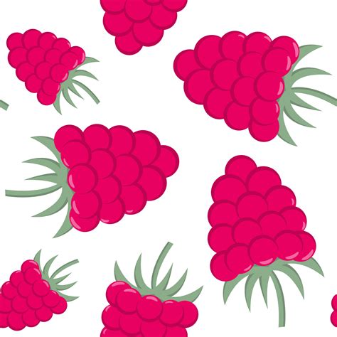 Raspberry Seamless Pattern Background With Bright Garden Berries 4314823 Vector Art At Vecteezy