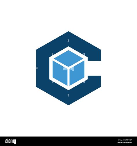 Initial Letter C Technology Logo Design Vector Letter C With Cube In