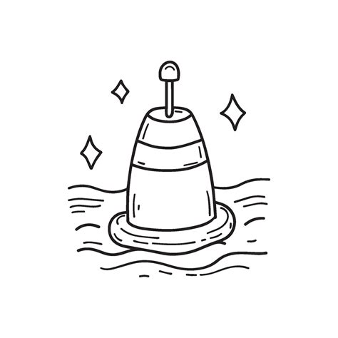 Simple Drawing Of A Buoy Floating In The Water 50382500 Vector Art At