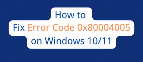 How To Fix Error Code X In Windows