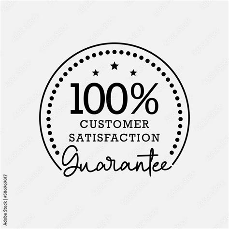 Customer Satisfaction Guarantee Template Vector Black And White Customer Satisfaction Template
