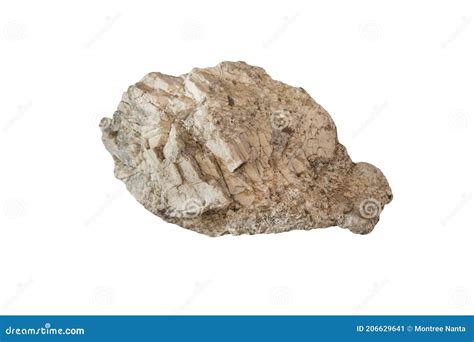 A Pegmatite Is An Igneous Rock Isolated On White Background Stock