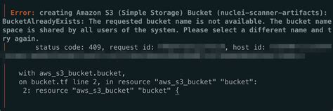 Error Bucketalreadyexists The Requested Bucket Name Is Not Available
