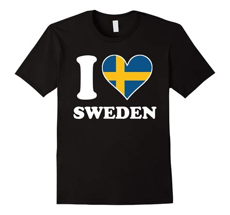 I Love Sweden Swedish Flag Heart T Shirt LVS Loveshirt