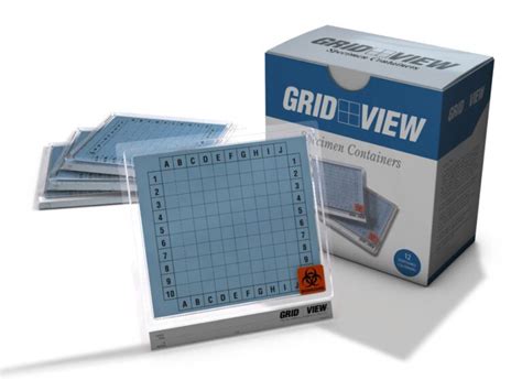 grid view specimen imaging and transport container model 240 pocl