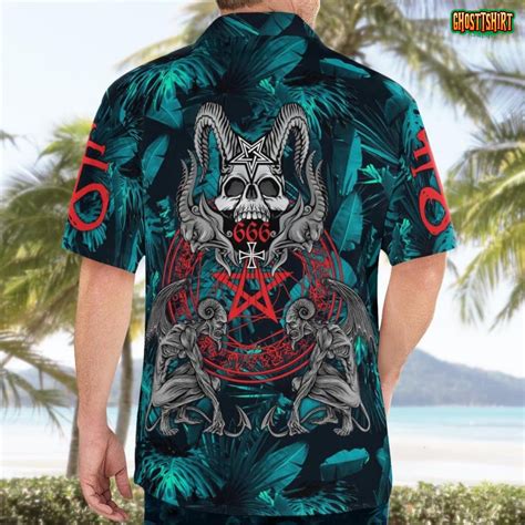 Skull And Bones Satanic Hawaiian Shirt