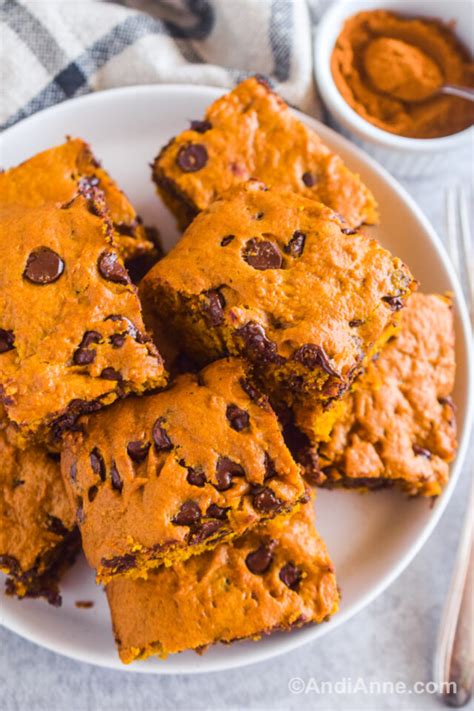 Pumpkin Chocolate Chip Bars Andi Anne