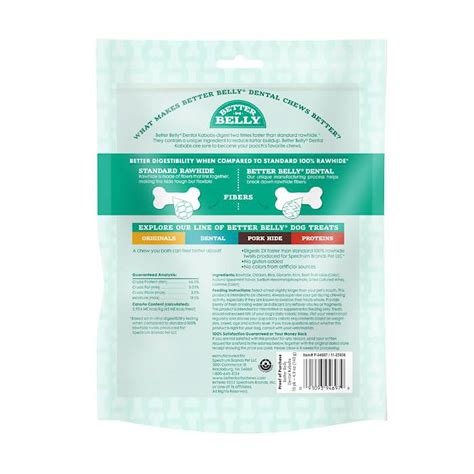 Better Belly® Dental Kabobs 10 Kabobs Dental H2fsddog Chews With