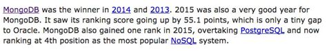 Mongodb On Linkedin Mongodb Named The Most Popular Non Relational