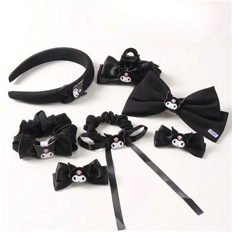 Kawaii Devil Cartoon Black Hair Accesories On1404