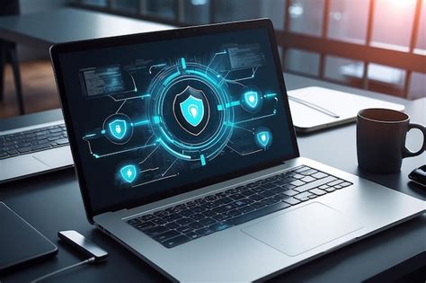 Network Security System Personal Data Information On Laptopinformation