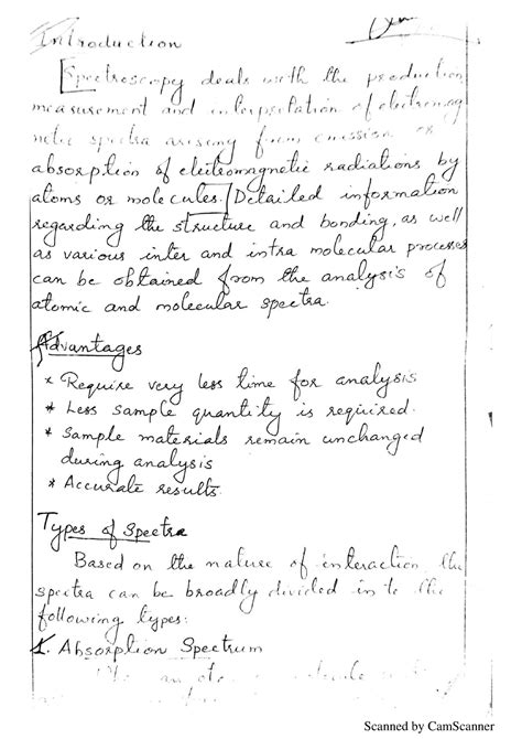 Chem M1 Instrumental Methods Of Analysis Spectroscopy Types Of