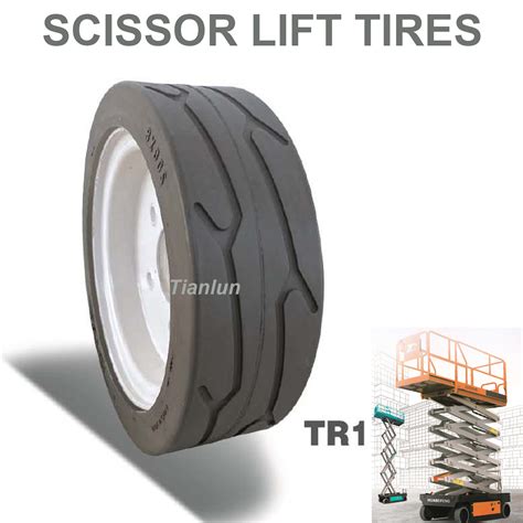 Ultra Cut Resistance Solid Rubber Wheel Tire With Rims Assemblies For