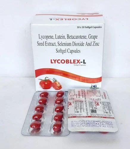 Lycopene Lutein Beta Carotene Capsule At Rs Box Lycopene Antioxidant Capsule In Panchkula