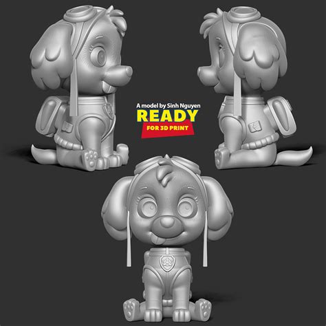 3d File Skye Paw Patrol 🐾・model To Download And 3d Print・cults