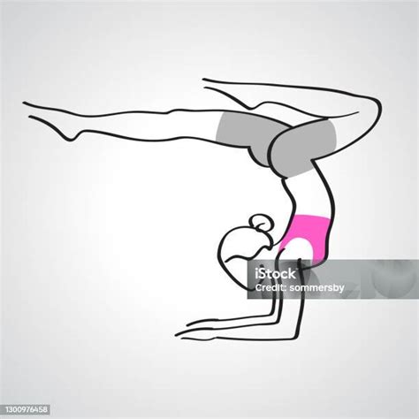요가 포즈 실루엣의 우아한 여성의 벡터 일러스트 가냘픈에 대한 스톡 벡터 아트 및 기타 이미지 가냘픈 개념 건강한 생활