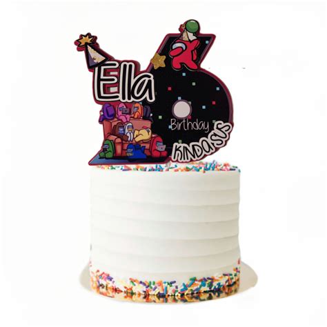 Among Us Cake Topper Party Sweet Nella