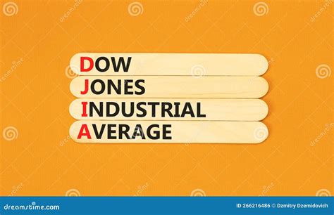Djia Dow Jones Industrial Average Symbol Concept Words Djia Dow Jones