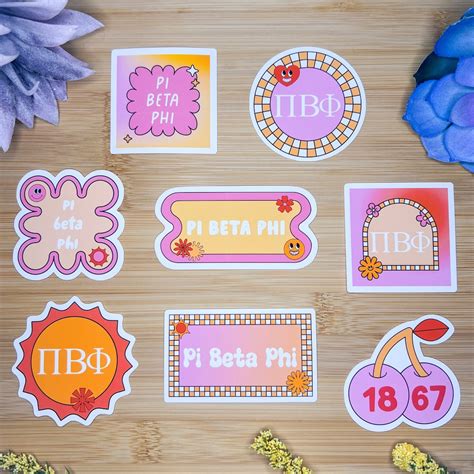 Pi Beta Phi Sticker Pack Pi Phi Sticker Pack Pi Beta Phi Ts Pi