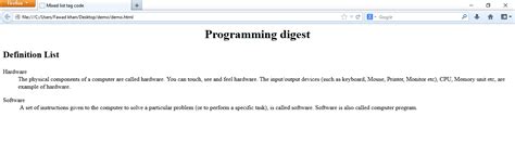 Html Tags Html Tags Attributes Html Ordered Unordered And Definition List