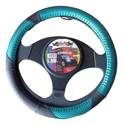 Funda Cubre Volante Negro Fibra Azul Cm Meses Sin Inter S