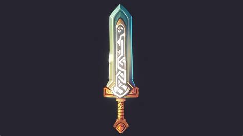 Artstation Stylized Sword Low Poly Game Asset Game Assets